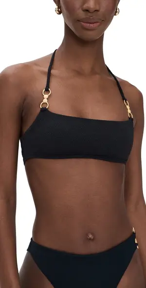 VIX PAULA HERMANNY Nell Lilian Bikini Top - Black