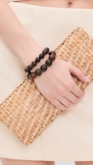 Shashi Bois Beaded Bracelet Set - Brown