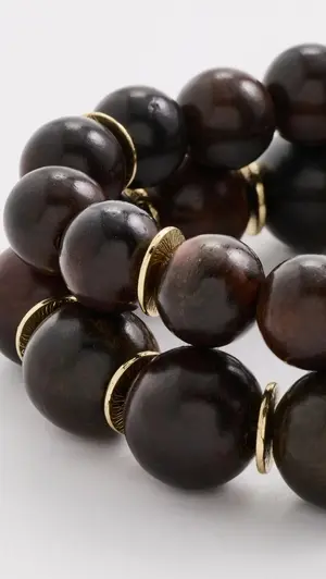 Shashi Bois Beaded Bracelet Set - Brown