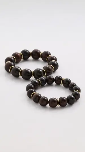 Shashi Bois Beaded Bracelet Set - Brown