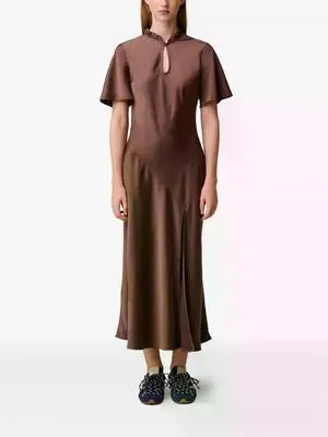 Claudie Pierlot Ruffled Neck-cutout Dress
