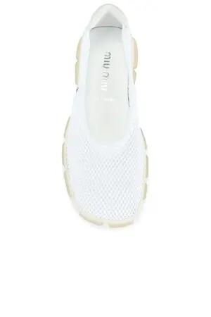 Miu Miu Rete Tech Sneakers - Bianco