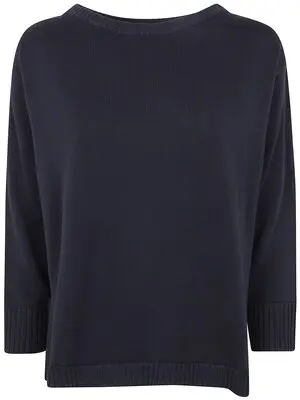 Rossopuro Long Sleeved Boat Neckline Sweater