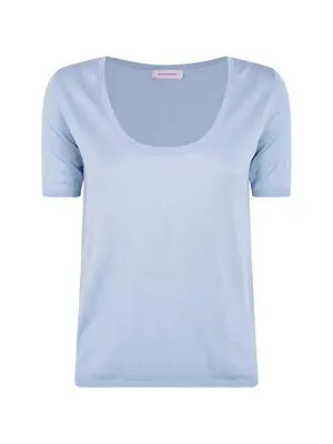 Rossopuro Short Sleeved U Neck T-shirt - Blue