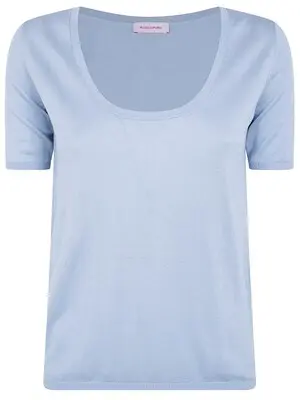 Rossopuro Short Sleeved U Neck T-shirt - Blue