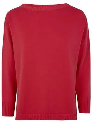 Rossopuro Long Sleeved Boat Neckline Sweater