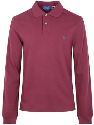Polo Ralph Lauren Long Sleeve Knit Polo Shirt - Red