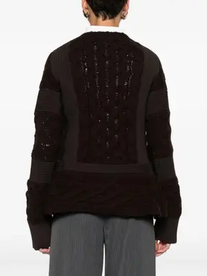 Sacai Wool Knit Pullover - Brown