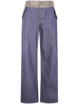 Sacai Wide-leg Denim Pants - Blue