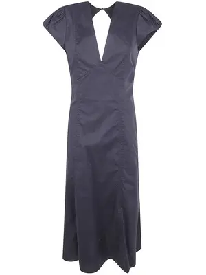 TWINSET V-neck Midi Dress - Black
