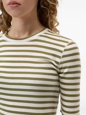 Closed Striped Cotton Blend Sweater - Green