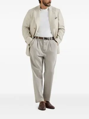 Brunello Cucinelli Cotton Trousers - Grey