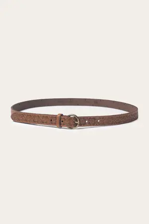 THE FRYE COMPANY 20mm Tooling & Stud Belt - Natural