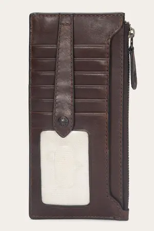 THE FRYE COMPANY Melissa Snap Card Wallet - Brown