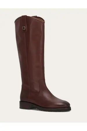 THE FRYE COMPANY Melissa Lug Button Tall Boots - Brown
