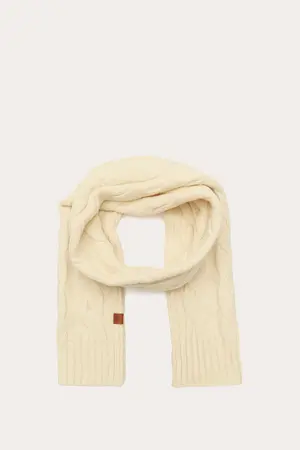 THE FRYE COMPANY Wide Cable Scarf - Natural