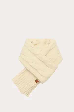 THE FRYE COMPANY Wide Cable Scarf - Natural
