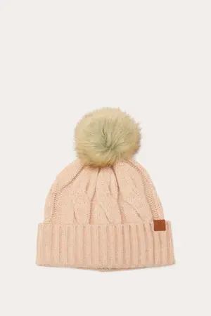 THE FRYE COMPANY Wide Cable Knit Cuff Beanie