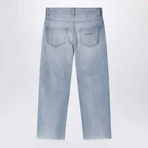GOLDEN GOOSE Medium Wash Jeans With Embroidered Logo