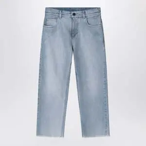 GOLDEN GOOSE Medium Wash Jeans With Embroidered Logo - Blue