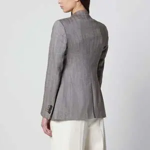 Tagliatore Double-breasted Linen-blend Jacket