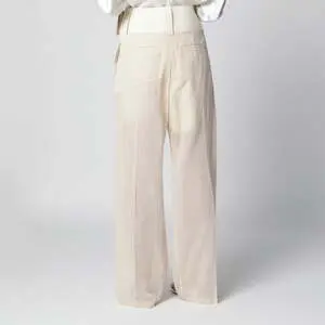 Sportmax Cotton Voile Wide-leg Trousers - Beige