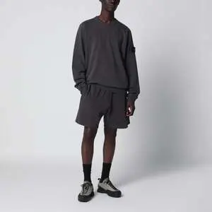 Stone Island Crewneck Sweatshirt In Slub Cotton