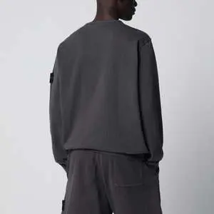 Stone Island Crewneck Sweatshirt In Slub Cotton