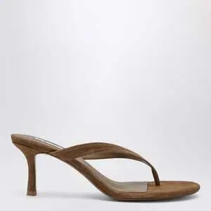 Senso Farah Suede Heeled Slides - Brown