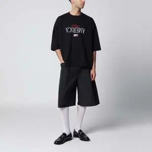 WILLY CHAVARRIA Wide Cotton Bermuda Shorts