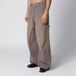 WILLY CHAVARRIA Double Knee Wide-leg Trousers - Grey