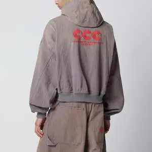 WILLY CHAVARRIA Graphite Zip-up Hooded Jacket