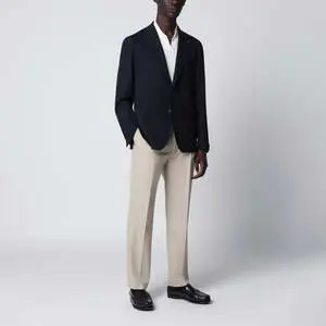 Tagliatore Single-breasted Textured Wool Jacket - Blue