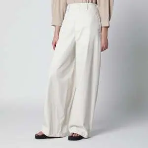 LEMAIRE Cotton Wide-leg Trousers - Beige