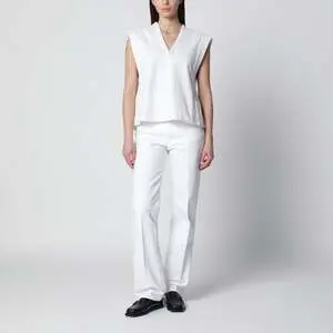 LEMAIRE Chasuble Shirt In Bleached Denim - White