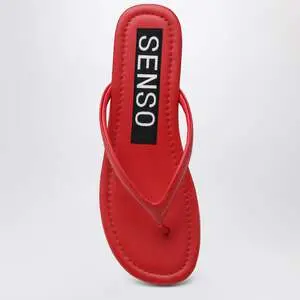 Senso Leather Nora Slides - Red