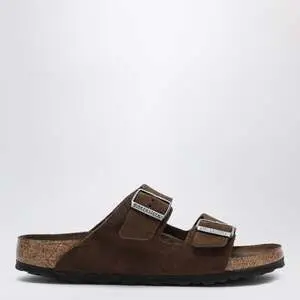BIRKENSTOCK Arizona Suede Slides With Soft Footbed - Brown