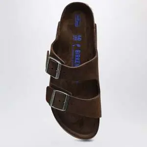 BIRKENSTOCK Arizona Suede Slides With Soft Footbed - Brown