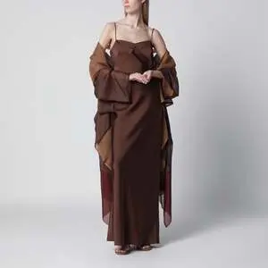 Alberta Ferretti Silk Organza Cape