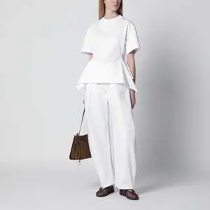 Alaïa Rounded Low-rise Jeans - White