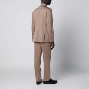 Tagliatore Double-breasted Wool-blend Suit - Beige
