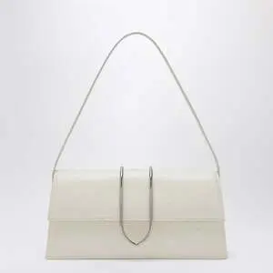 Jacquemus Le Bambino Long Bag In Greasy-effect Leather - White