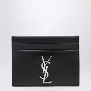 Saint Laurent Monogram Credit Card Holder - Black