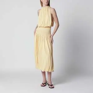 TOTEME Sleeveless Ruched Midi Dress