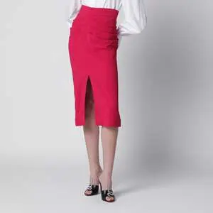 Valentino Garavani Midi Skirt With Ruched Detail - Red