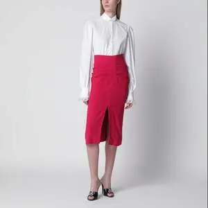 Valentino Garavani Midi Skirt With Ruched Detail - Red