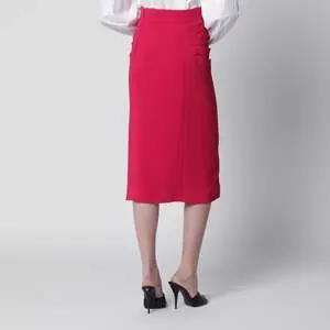 Valentino Garavani Midi Skirt With Ruched Detail - Red