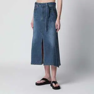 Sacai Denim Pencil Midi Skirt