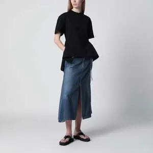Sacai Denim Pencil Midi Skirt