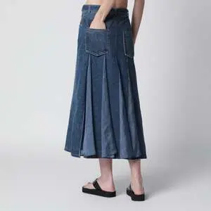 Sacai Denim Pencil Midi Skirt
